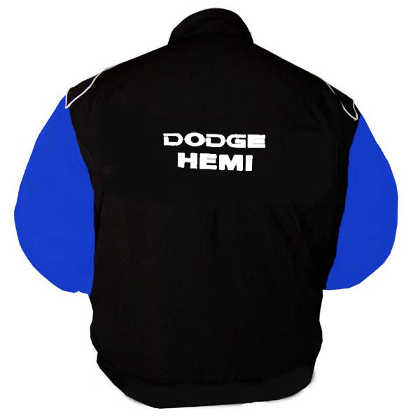 Race Car Jackets. Dodge Hemi Mopar Racing Jacket Black and Royal Blue