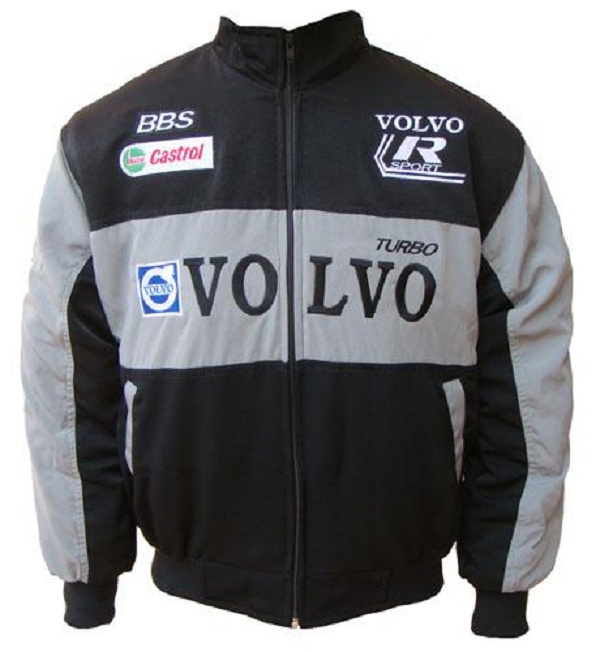 Race Car Jackets. Volvo Sport BBS Racing Jacket Black and Gray
